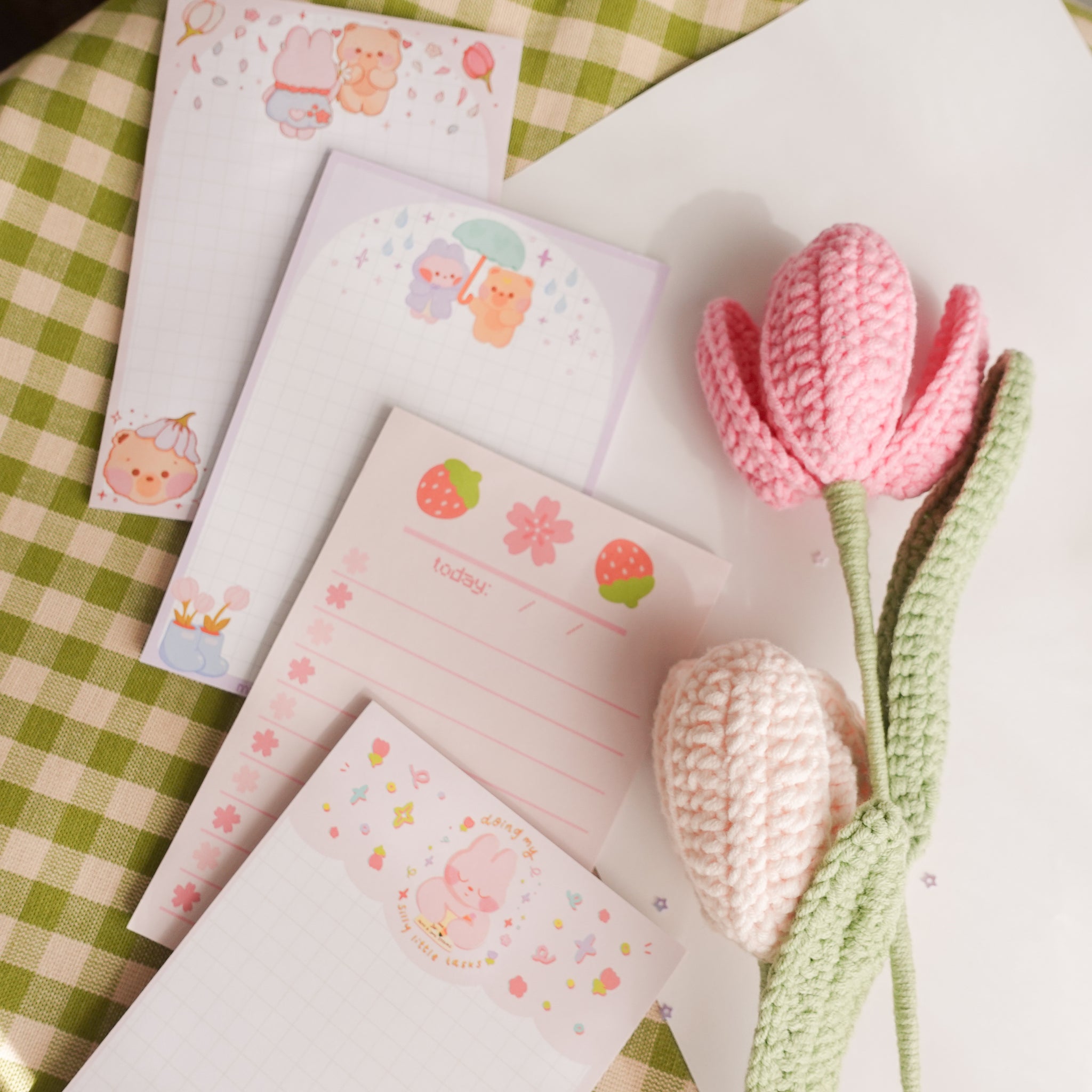 Strawberry x Sakura Notepad – madebyshania