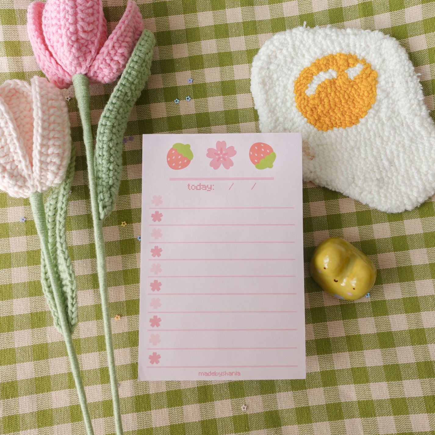 Strawberry x Sakura Notepad – madebyshania
